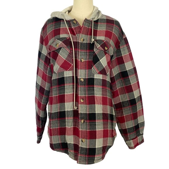 Wrangler | Jackets & Coats | Vintage Y2k Wrangler M Red Grey Plaid ...